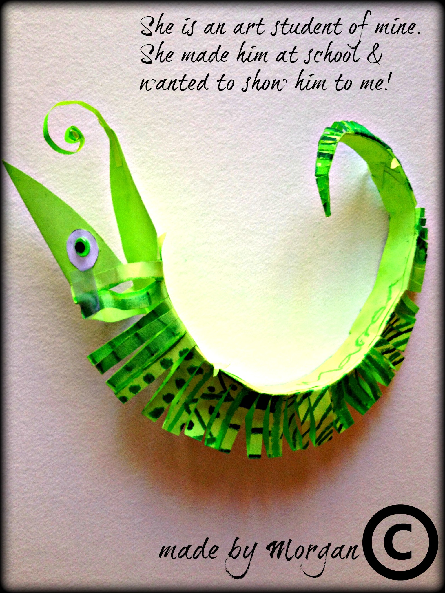 The green paper lizard – 2me4art